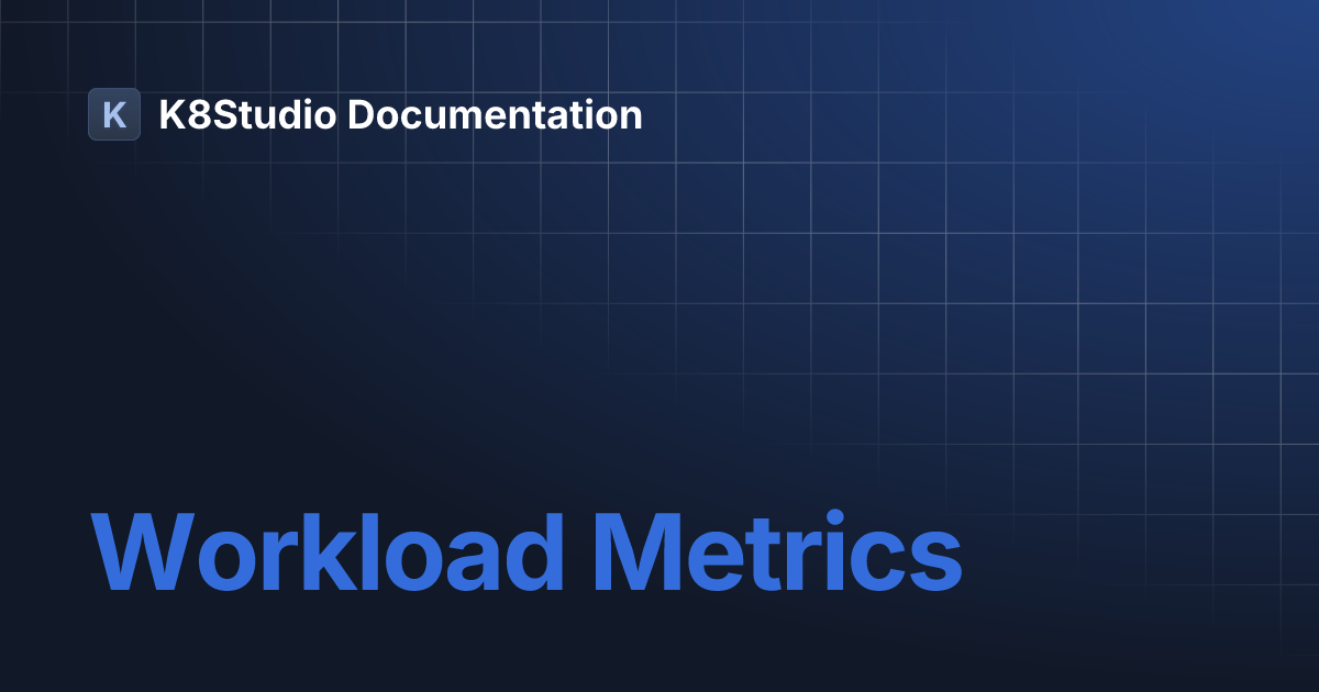Workload Metrics | K8Studio Documentation